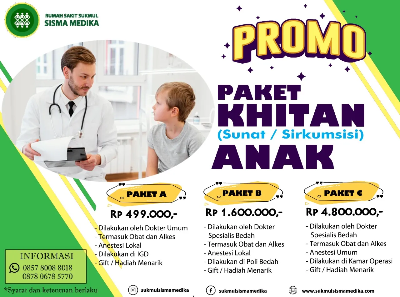 Promo Paket Khitan Anak - Rumah Sakit Sukmul Sismamedika