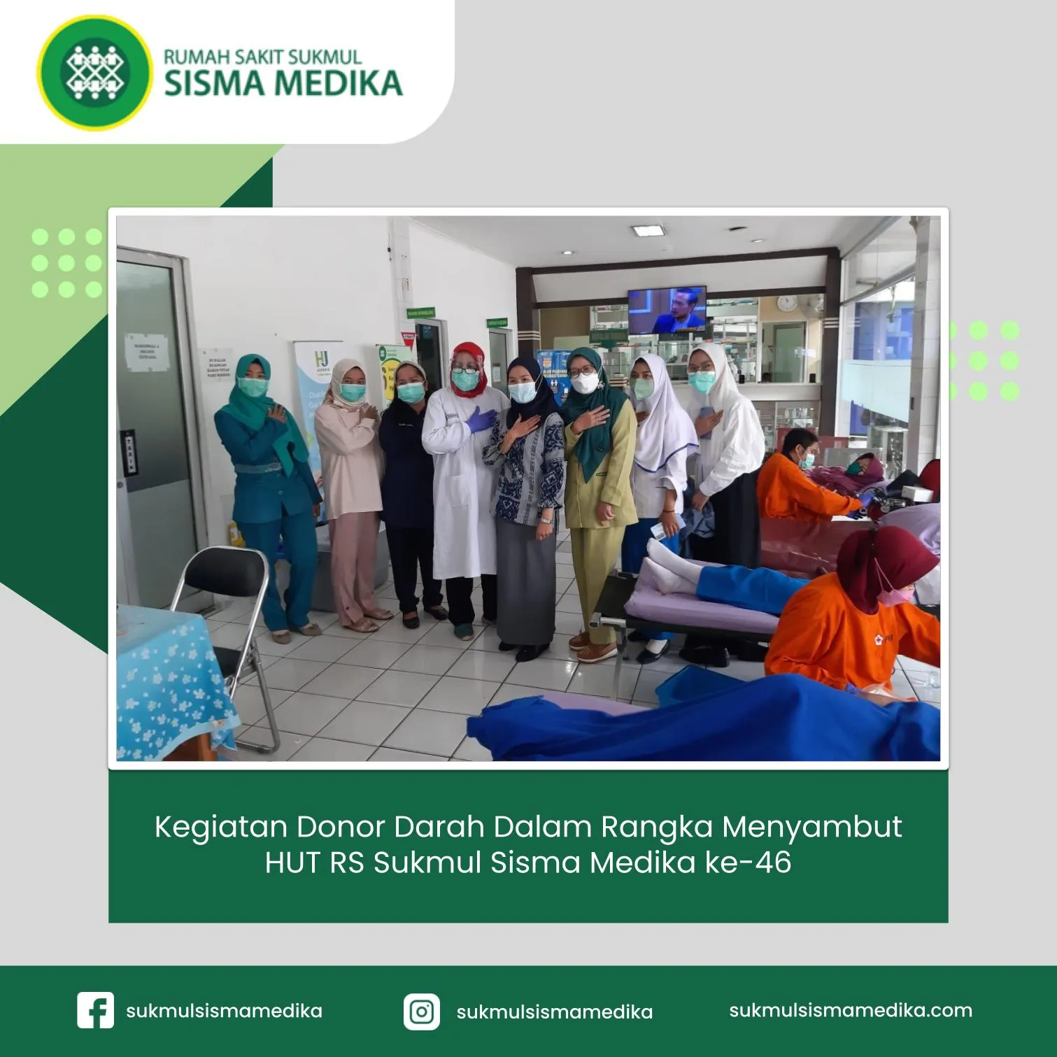 Kegiatan Donor Darah Dalam Rangka Menyambut HUT RS - Rumah Sakit Sukmul Sismamedika